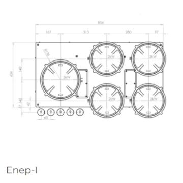כיריים אינדוקציה 5 מבערים PITT COOKING פיט קוקינג דגם ENEP-INDUCTION